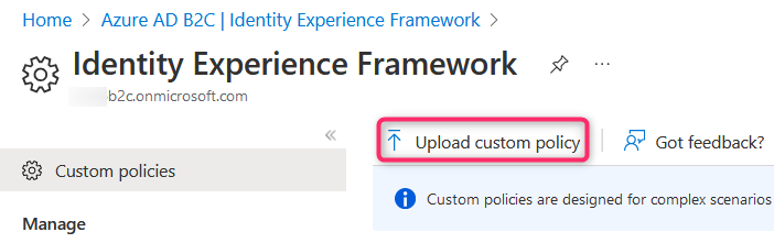 Identity Experience Framework custom policies - Documentation for Fortytwo